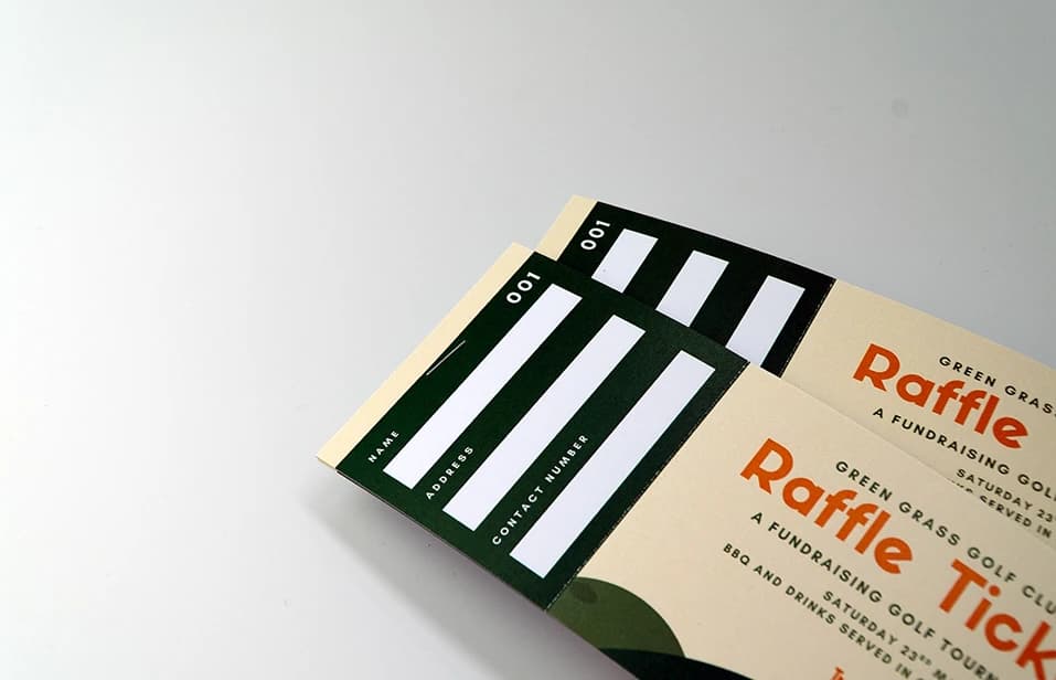 Custom Raffle Tickets Printed | Design & Print Online